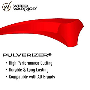 Weed Warrior Pulverizer Universal Trimmer Line with Line Cutter, 0.095" Diameter x 200', Red
