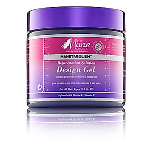 The Mane Choice Manetabolism Rejuvenation Solution Design Hair Gel, Twist & Braid Gel with Lasting Flexible Hold for Hair Shine & Strength, Helps Reduce Frizz & Breakage, Flake-Free, 16 Oz