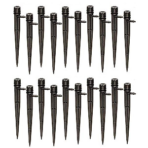 Axe Sickle Set of 50 Drip Emitters Perfect for 4mm / 7mm Tube, Adjustable 360 Degree Water Flow Drip Irrigation System for Watering System.