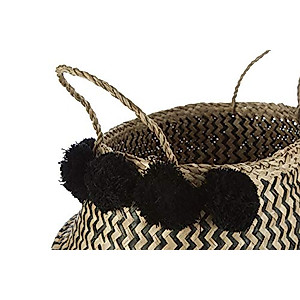 Premier Housewares Seagrass Storage Basket, Brown, 35 cm - Pom Pom