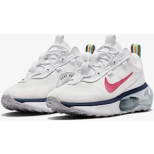 Nike Women's Air Max 2021 100, White/Thunder Blue/Pure Platinum/Archaeo Pink, 7 M US