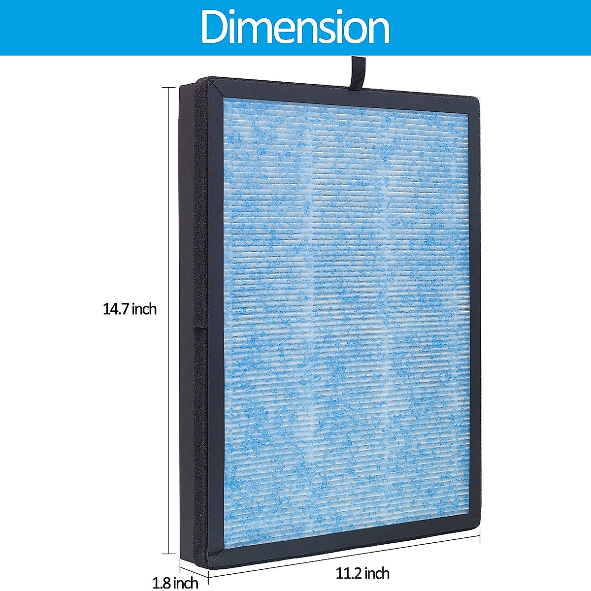 WOCASE AP1002 H13 True HEPA Replacement Filter, Compatible with AP1002 Air Purifier and Pure Morning APH230C Air Purifier, Compare to AP1002-RF, 2Pack