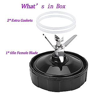 [Upgrade] 6-Fins Female Ninja Blender Blade Replacement Parts Compatible with Auto iQ Blenders. [4Inch Female Fins ONLY]