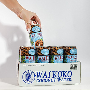 Wai Koko Coconut Water 100% Pure Coconut Water, 17.5 Fl Oz (Pack of 12)