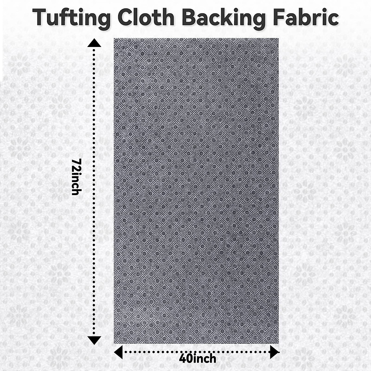 Pllieay 72x40 Inch Non Slip Final Backing Cloth, Vinyl Primary Tufting Cloth Backing Fabric, Non Slip Pad with Plum Blossom Pattern for Carpets Rug Tufting Gun Cushion Punch Needle