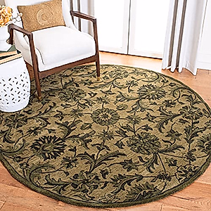 SAFAVIEH Antiquity Collection Area Rug - 6' x 9', Olive & Green, Handmade Traditional Oriental Wool, Ideal for High Traffic Areas in Living Room, Bedroom (AT824A)
