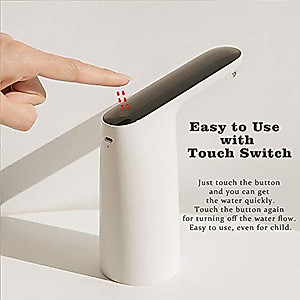 Water Bottle Pump, Toproad USB Charging Universal Electric Water Dispenser, Upgrade Touch Button Automatic Drinking Water Jug Pump for 2-5 Gallon Bottle