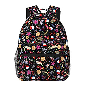 MAYJAI 3PCS Stranger Backpack Set, 16 Inch Casual Backpacks, Portable Large Capacity Breathable Personalized Backpack, Full Width HD Printing