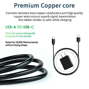 Charger for Samsung Smart tv Remote Control USB-C Omnipod 5 Omni pod 5 Charging Cable Cord for Samsung Frame tv Remote, SolarCell Remote, TOZO T12 NC9 T10 T9 NC7 NC2 G1 A1 A2 Mini A3 X1 T12 Earbuds