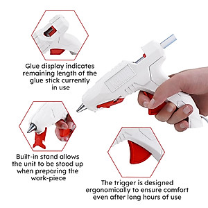 KeLDE Full Size Glue Gun Kit - 40W High Temperature Hot Glue Gun with 10pcs Glue Sticks for DIY & Craft projects, Home decor…