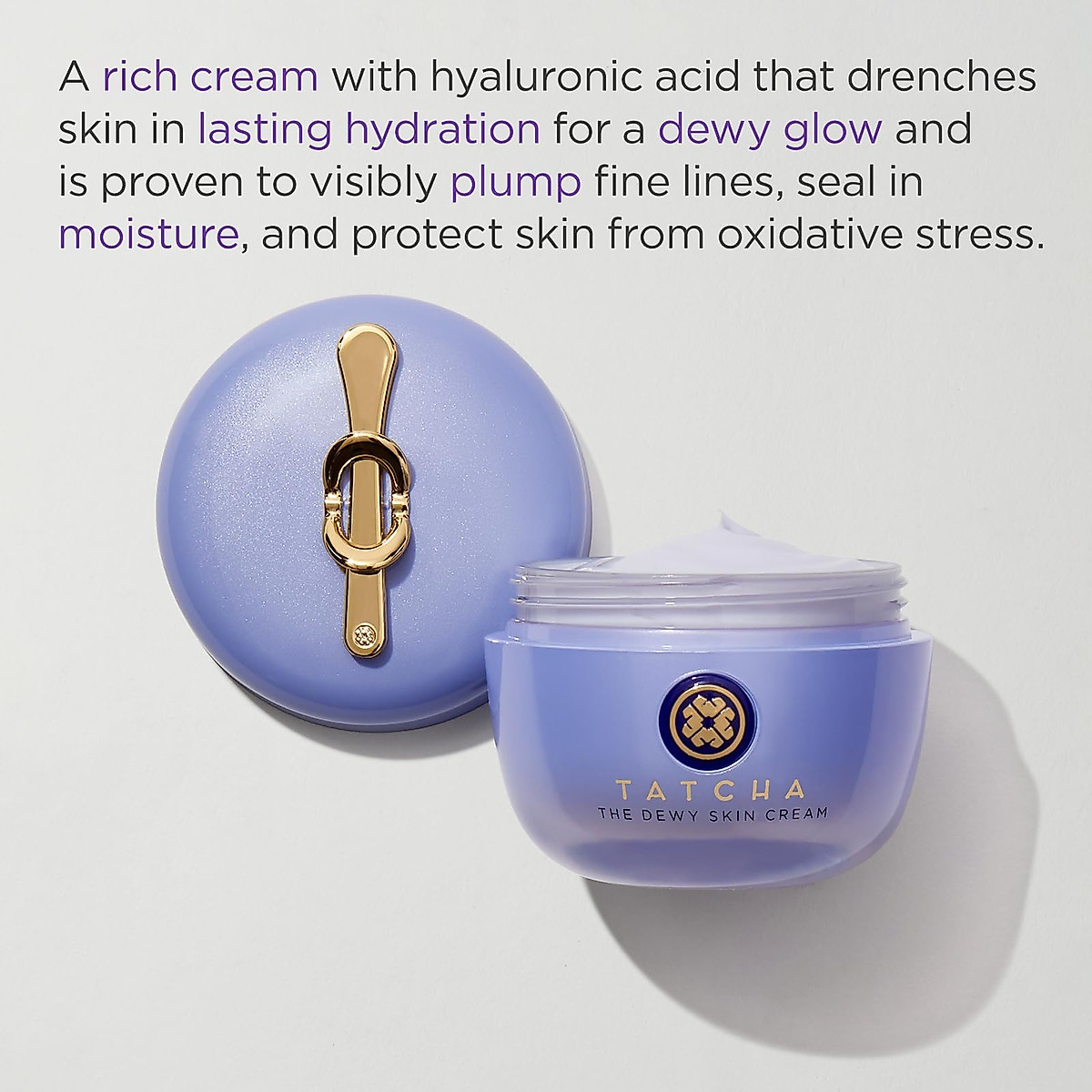 TATCHA The Dewy Skin Cream | Rich Face Cream to Hydrate, Plump and Protect Dry and Combo Skin | 10 ml / 0.34 oz