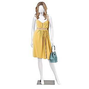 GOFLAME Female Mannequin Full Body, 69 Inches Realistic Mannequin Torso with Adjustable Postures & Detachable Body Parts, Sturdy Metal Base, Dress Model for Window Display, Exhibition, Drawing Office