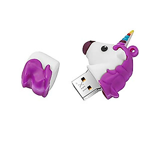 USB Flash Drive, 8GB / 16GB / 32GB / 64GB Cute Silicone USB 2.0 USB Memory Stick Data Storage Pendrive Thumb Drives (32GB, Purple Unicorn)