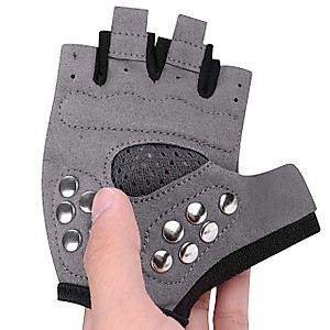 ITODA Kids Cycling Fingerless Gloves Child Driving Sunscreen Riding Half Fingers Anti-UV Protection Touchscreen Cooling Breathable Gloves Full Palm Sports Non-Slip Grip Bike Golf Outdoor Mittens