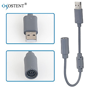 OSTENT USB Breakaway Extension Cable Adapter for Microsoft Xbox 360 Wired Controller