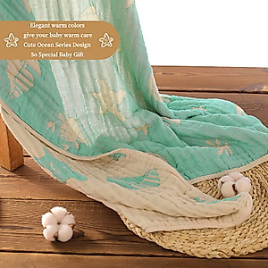 HardNok Muslin Baby Blanket for Newborn 6 Layer Pure Cotton Receiving Blankets, Breathable and Lightweight, Super Soft Multi-use Blanket for Boys and Girls in All Seasons. (Pink)…