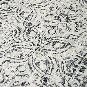 ReaLife Machine Washable Rug - Stain Resistant, Non-Shed - Eco-Friendly, Non-Slip, Family & Pet Friendly - Made from Premium Recycled Fibers - Mosaic Tile - Gray, 2'6" x 8'