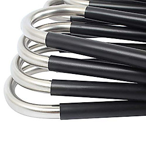 Myfolrena Pants Hangers Non Slip Updated S-Shaped 5 Layers Hangers Closet Space Saver for Jeans Scarf Tie Clothes(6 Pack Grey+4 Pack Black)