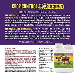 Trifecta Crop Control Super Concentrate All-in-One Natural Pesticide, Fungicide, Miticide, Insecticide, Help Defeat Spider Mites, Powdery Mildew, Botrytis, Mold, and More on Plants 4 OZ