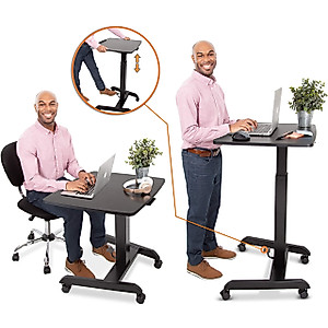 Stand Steady Multifunctional Mobile Podium (Black)
