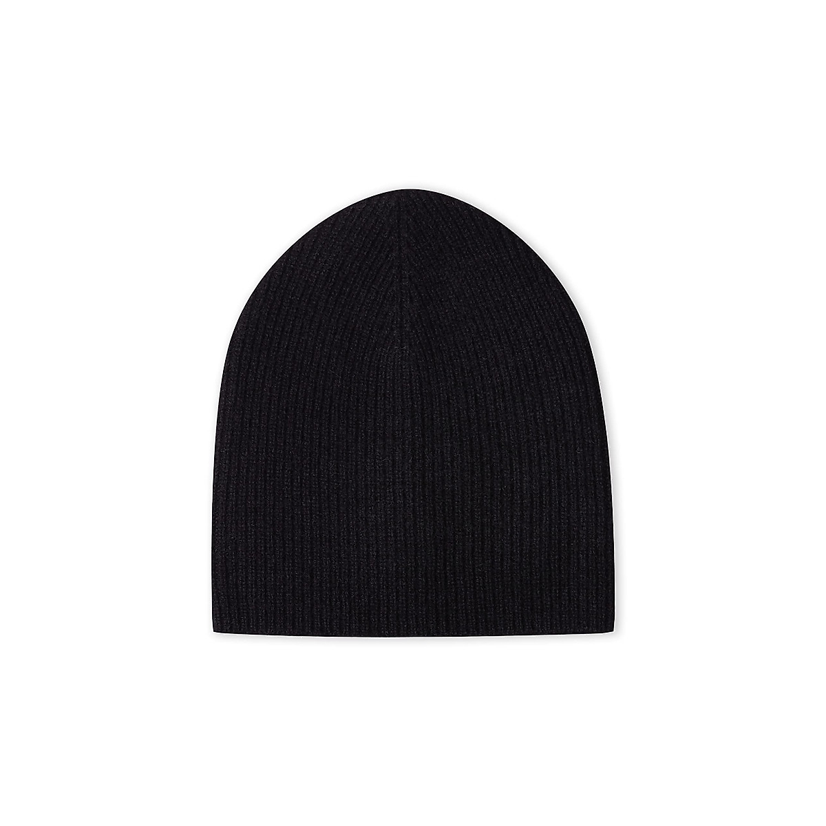 Style Republic Women’s Ribbed Beanie, 100% Cashmere, Soft & Stretchy, Warm Hat for Winter (Black)