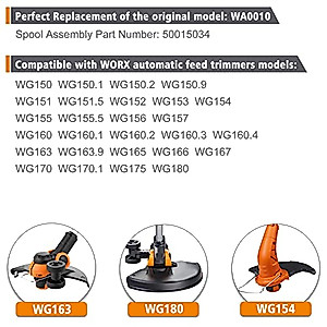 X Home 12-Pack WA0010 Weed Eater String Replacement for Worx Select Electric String Trimmers