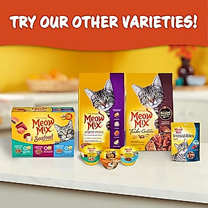 Meow Mix Seafood Favorites Chunks in Gravy Wet Cat Food Variety Pack, 2.75 Ounce (Pack of 12)