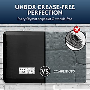 Sky Solutions Anti Fatigue Mat - 3/4" Cushioned Kitchen Rug and Standing Desk Mat & Garage - Non Slip, Waterproof and Stain Resistant (20" x 32", Black)