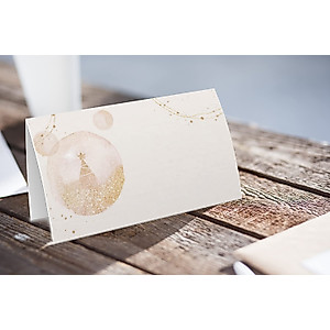 Christmas Food Tent Labels(25 pack) - Place Cards for Christmas, Table Place Cards - Perfect for Christmas Place Cards, Banquet tables, Buffet food label, Christmas Party-(FZ-a89)