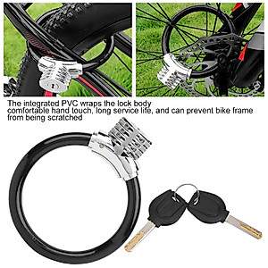 HERCHR Bike Lock Cable, Portable Bike Locks Heavy Duty Anti Theft with 2 Keys for Mountain/Road Bikes