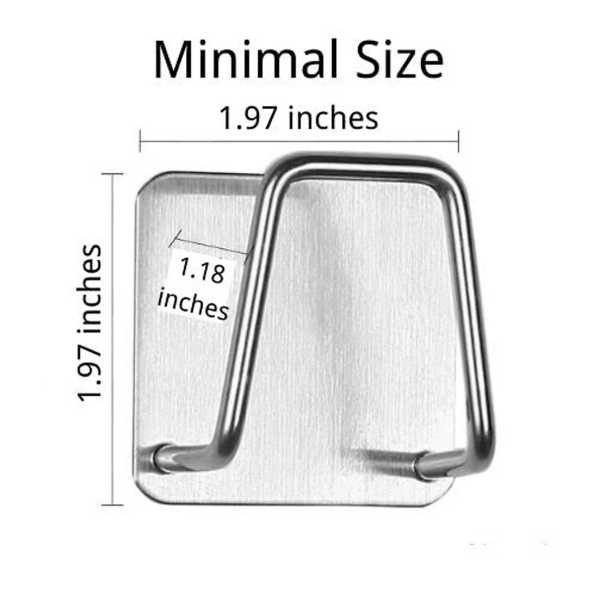 Sundown Creek Sponge Holder for Kitchen Sink, Self Adhesive SUS304 Stainless Steel Dish Sponge Holder Rust Proof