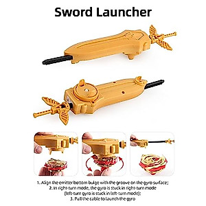 PWTAO Bey Battling Top Burst Launcher Grip Toy Blade Set Game Storage Box 12 Spinning Top Burst Gyros 2 Launchers Combat Battling Game with Storage Case Great Birthday Present for Boys Children Kids…