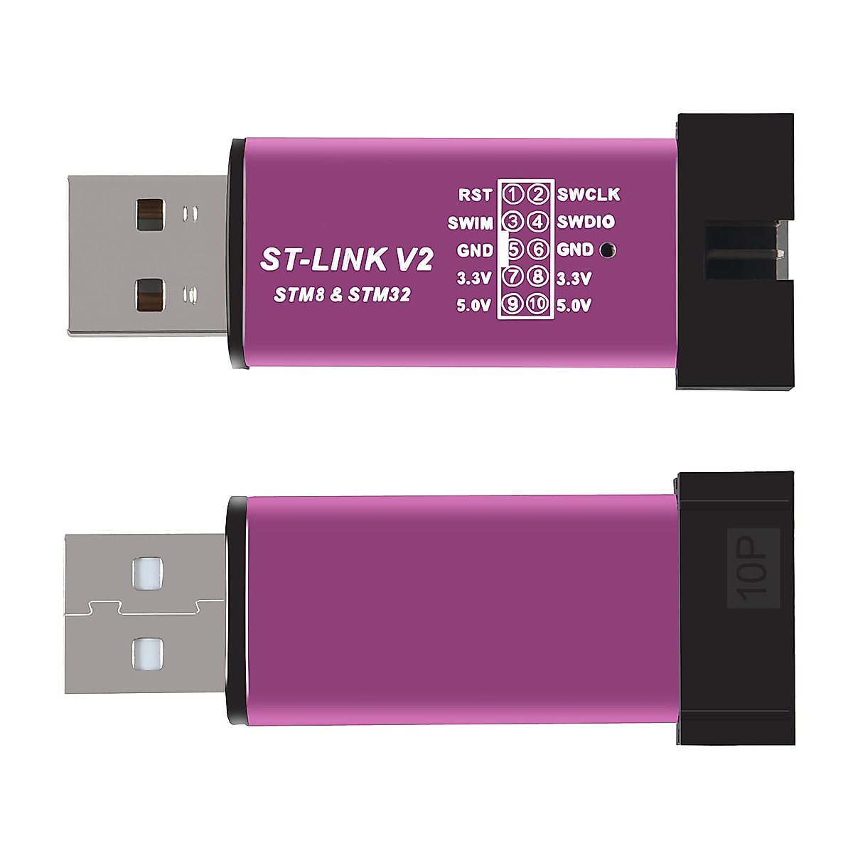 AITRIP 5 PCS ST-Link V2 Emulator Downloader Programmer Support Programming Unit STM8 STM32 (Random Color)