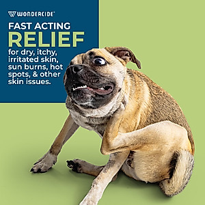 Wondercide - Skin Tonic Hot Spot & Itch Relief Spray for Dogs and Cats with Natural Essential Oils - Soothing First Aid Remedy for Pets - for Dry Itchy Skin, Allergy Rash Relief - 8 oz