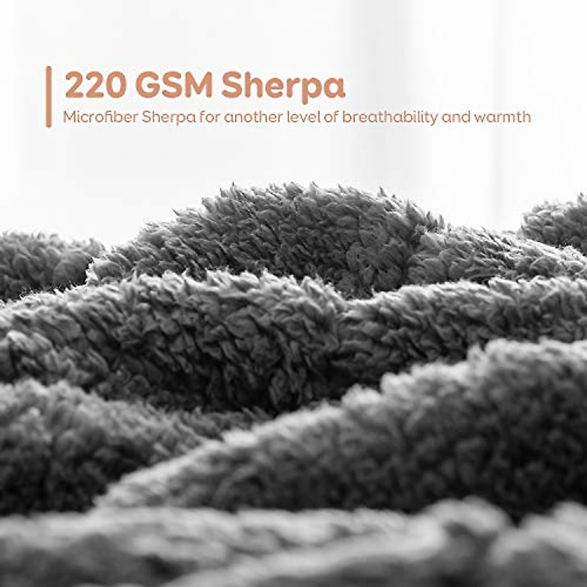 Sivio Weighted Blanket for Adults, 15 Pounds Plush Shaggy Heavy Blanket Reversible, Super Soft Cozy Sherpa Weighted Blanket Full Size for Men Women Deep Sleep and Calm, 48"x72", Grey