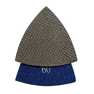 3" Triangular Diamond Grinding/Polishing Pads for Oscillating Tools, 30, 60, 120, 200, 400, 800, 1500, 3000 Grit