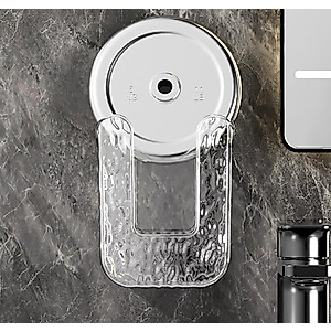 Kitchen Wipes Storage Box, Self-Adhesive Tissue Holder, Flushable Wipes Holder for Bathroom, No Punching Self-Adhesive Wall-Mounted Toilet Paper Holder, for Kitchen, Bathroom (Grey 2Pcs)