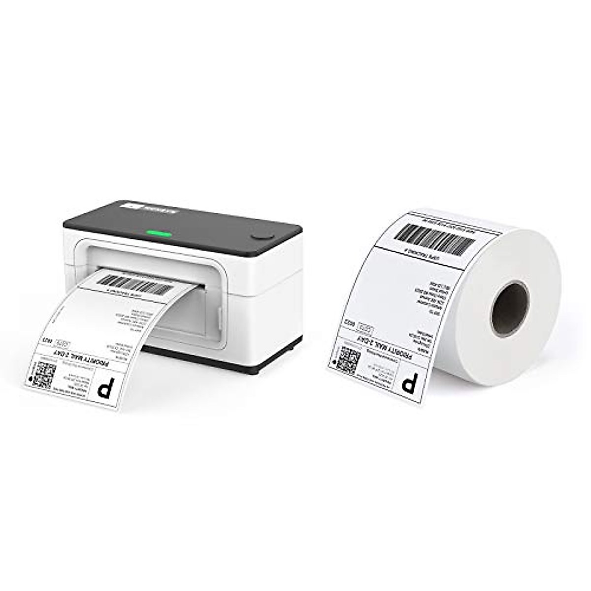 MUNBYN Shipping Label Printer, 4x6 Label Printer for Shipping Packages, USB Thermal Printer for Shipping Labels Home Small Business, with Software for Instant Conversion from 8x11 to 4x6 Labels