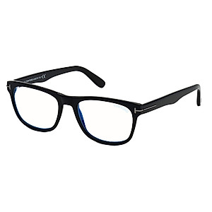 Eyeglasses Tom Ford FT 5662 -B 001 Shiny Black/Blue Block Lenses