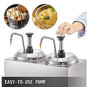Electric Hot Fudge Warmer,1600W Hot Fudge Warmer with Pump,5L Cheese Sauce Warmer Pump Dispenser,Stainless Steel Heated Pump Food Warmer,Hot Fudge Caramel Butter 30-110℃