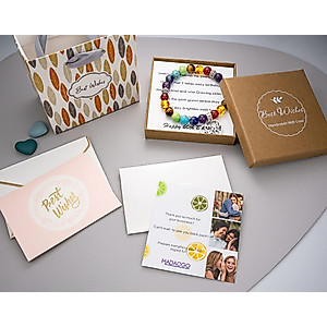 MADAOGO 60th Birthday Gifts for Women, Chakra Bracelet with Sweet 60th Charm, Turning 60 Gift Ideas, 1963 Birthday Gifts for Women, Birthday Gifts for Mother, Grandma