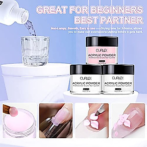 Curkey Acrylic Nail Kit with Everything - 65 IN 1Acrylic Nail Kit, Nail Kit Set Professional Acrylic with Everything, Acrylic Nail Kit with Drill and U V Light, Nail Kit Nail Starter Kit for Beginners