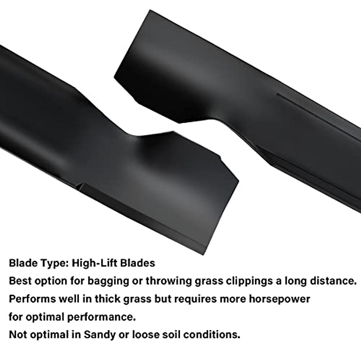 Grasscool LT1000 42 inch Mower High Lift Blades for Craftsman Poulan Pro AYP Hus 42'' Deck Mower Replace 532138971 138498 138971 532138498 138971X431