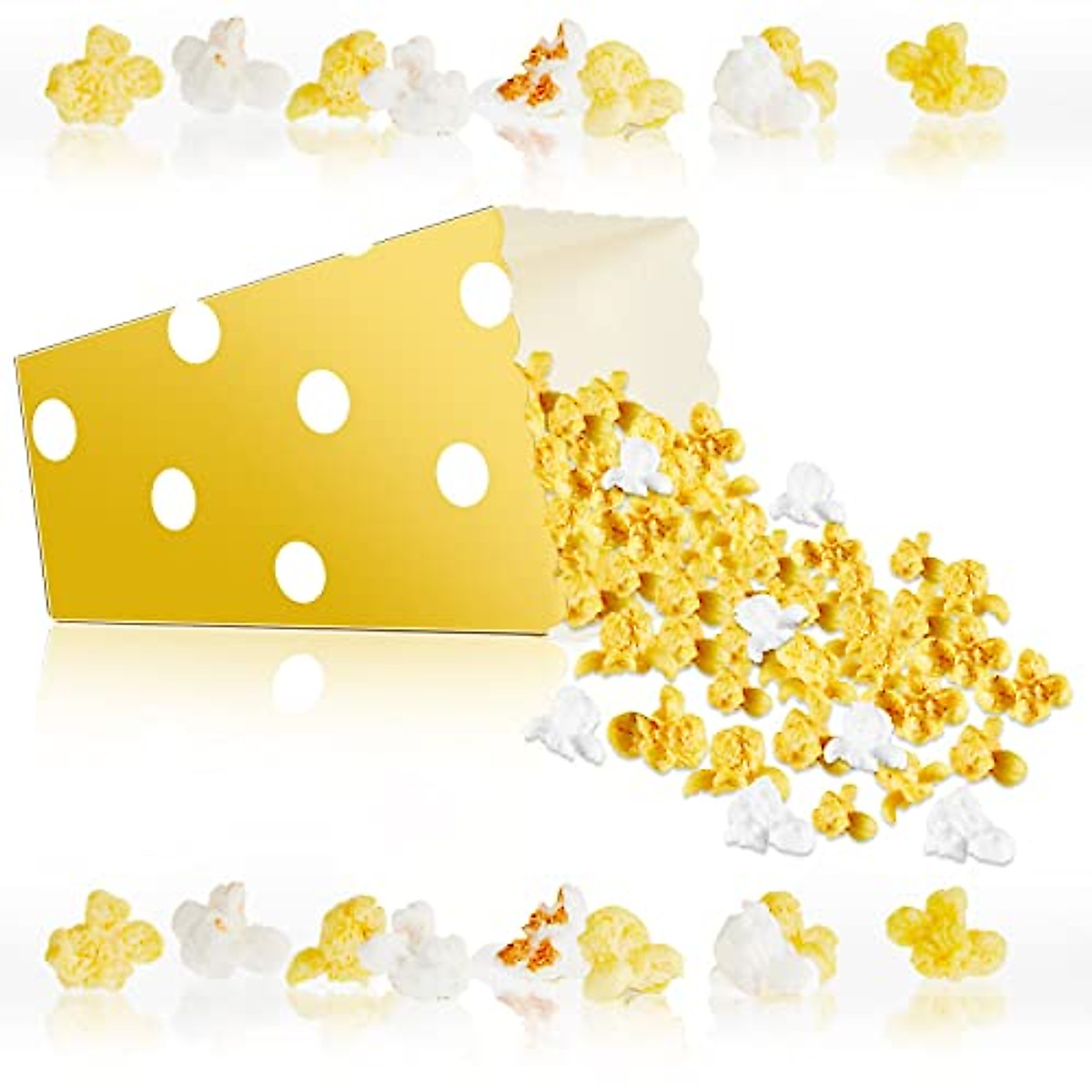 80 Pcs Resin Miniature Popcorn for Crafts & Party Decor