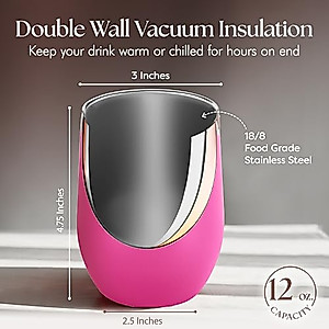 shop4ever A Wise Woman Once Said F This And She Lived Happily Ever After Engraved Insulated Stainless Steel Wine Tumbler with Lid 12 oz. Funny Divorce Retirement Feminist Gift (Pink)