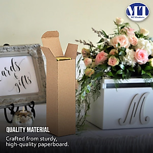 MT Products Tuck Top Small Kraft Paperboard Gift Box Perfect Packaging for Any Occasions Easily Assembles 2 in x 2 in x 7 in (30 Pieces) - Made in the USA