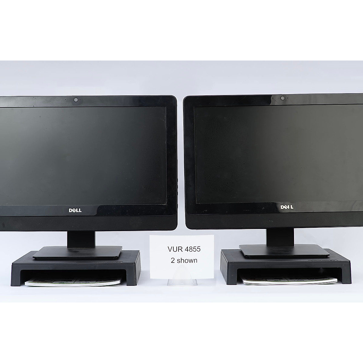 Vu Ryte Stackable 2 Inch Computer Monitor Riser Stand, VuRyser 2, Black, VUR 4855 (Single)