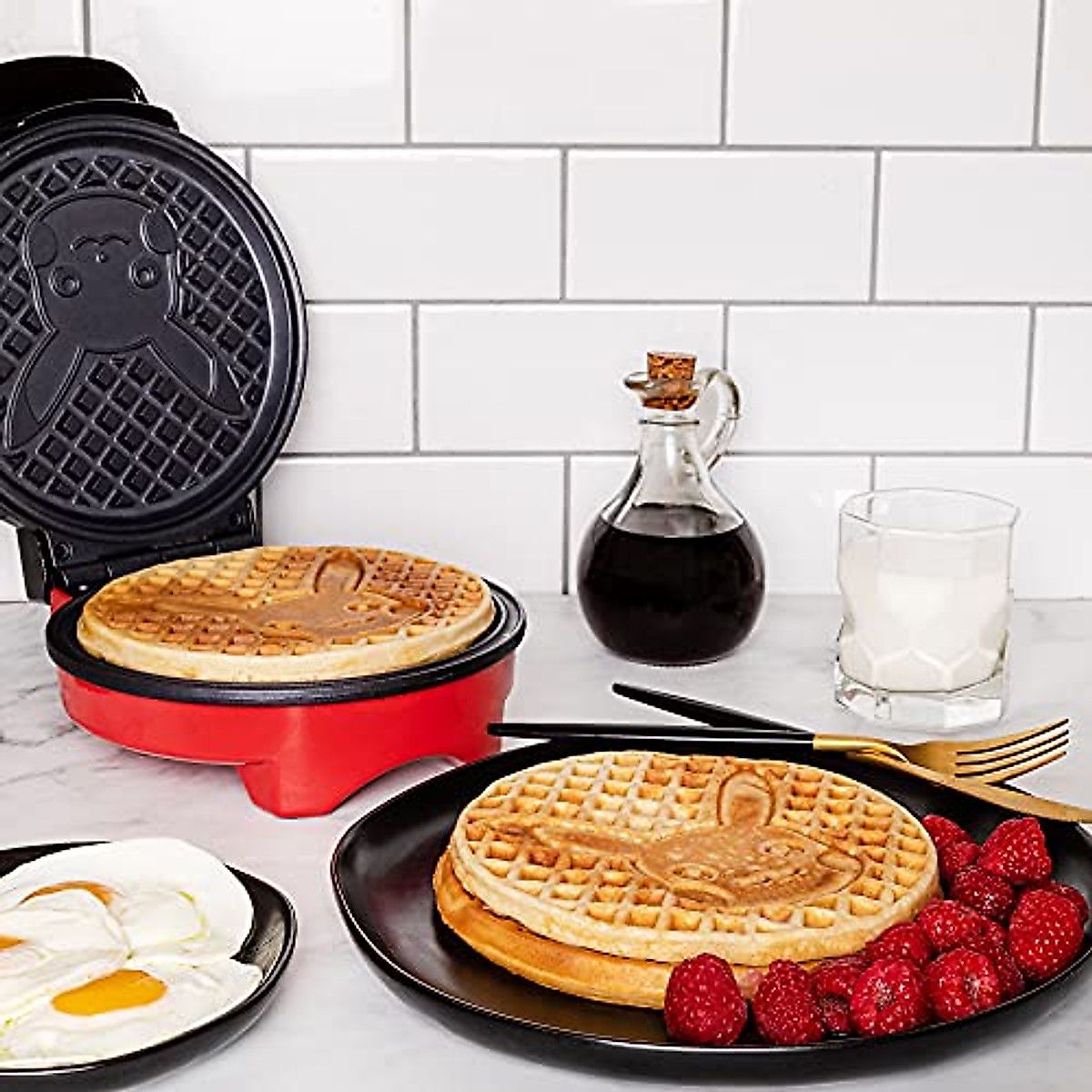 Uncanny Brands Pokemon Waffle Maker - Make Pikachu Waffles - Kitchen Appliance