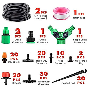 Garden Automatic Drip Irrigation Set,30m Adjustable Micro DIY Irrigation Kit Plant Water Saving System,Heavy Duty Tube Watering Kit for Patio Lawn Garden Greenhouse Flower Bed