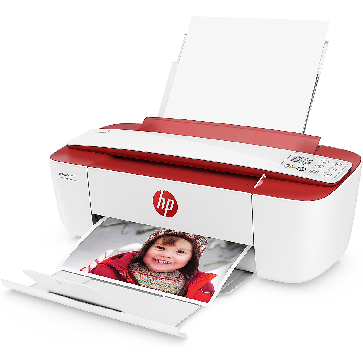 HP DeskJet 3758 All-in-One Printer, Home, Print, Copy, scan, Wireless, Scan to email/PDF; Two-Sided Printing